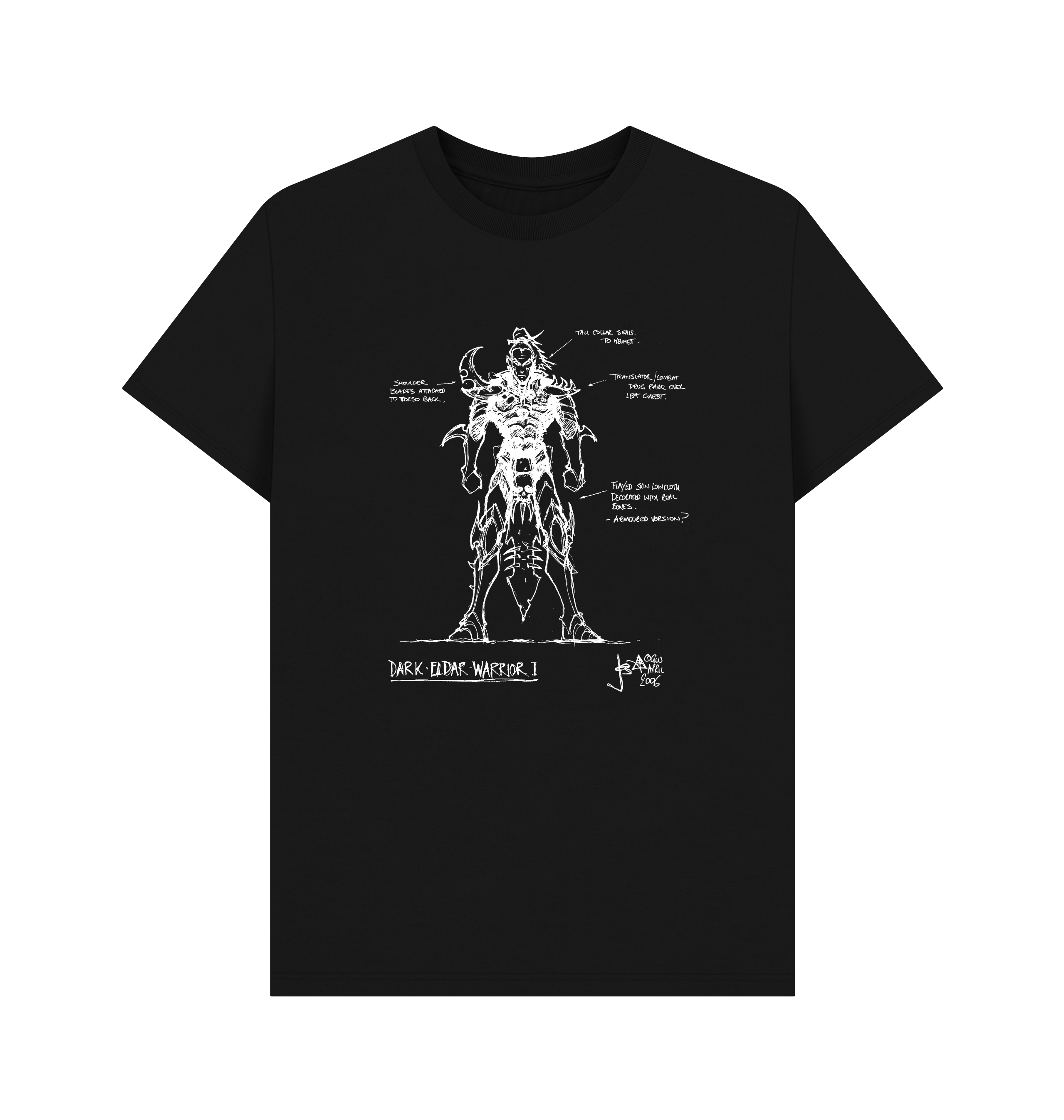 Drukhari Sketch T Shirt | MERCH.WARHAMMER.COM