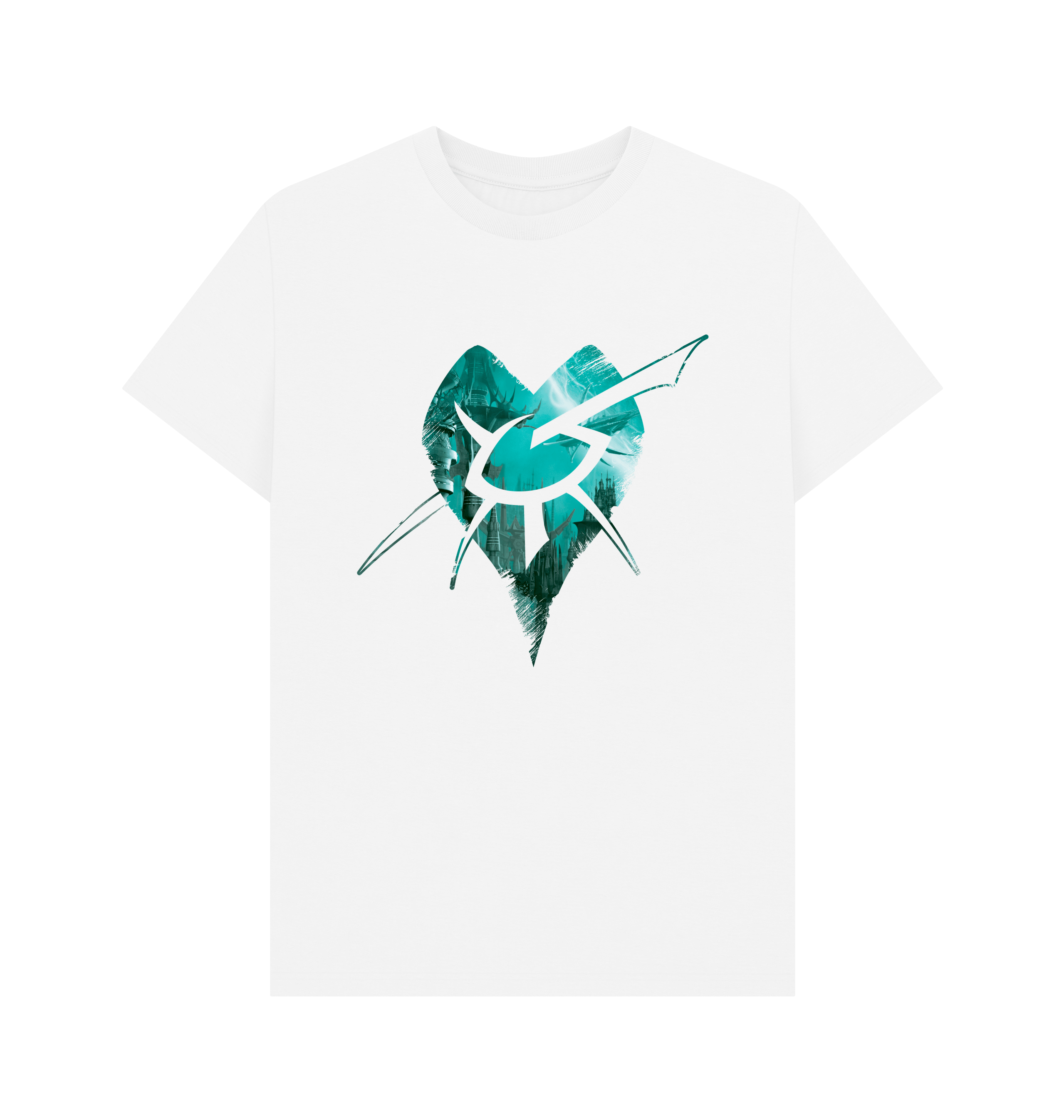 Drukhari Dark City White T Shirt | MERCH.WARHAMMER.COM